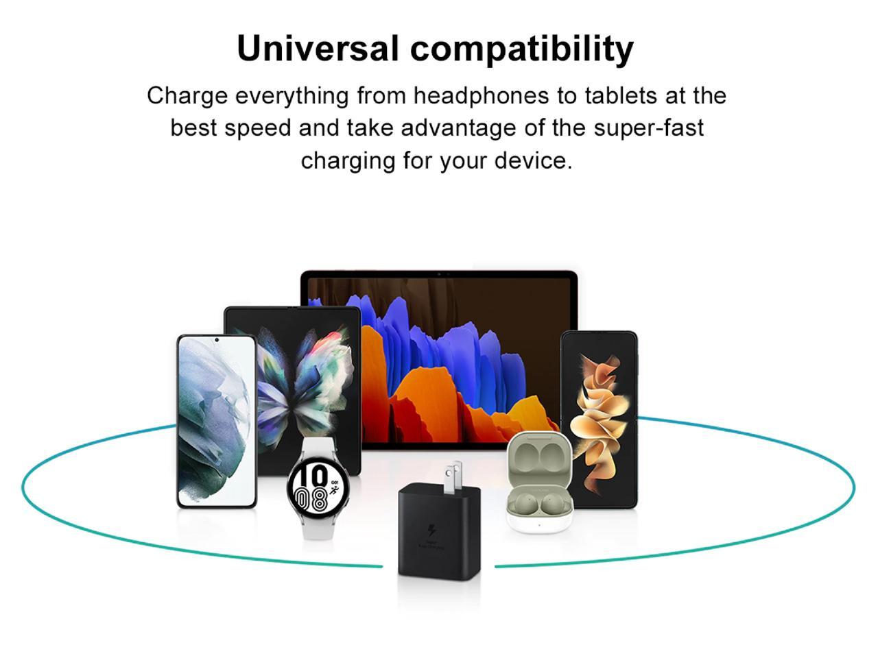 Original Samsung Official 45W Power Adapter with Dual Type-C 5A Cable ...