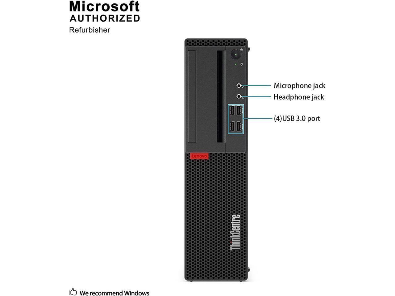 Refurbished: Lenovo ThinkCentre M910S SFF Grade A Desktop, Intel Quad ...