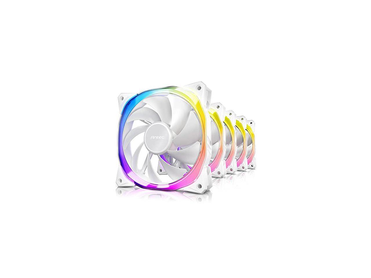 Antec RGB Fans, PC Fans, 5V-3PIN Addressable RGB Fans, 120mm Fan with Controller, Motherboard ...