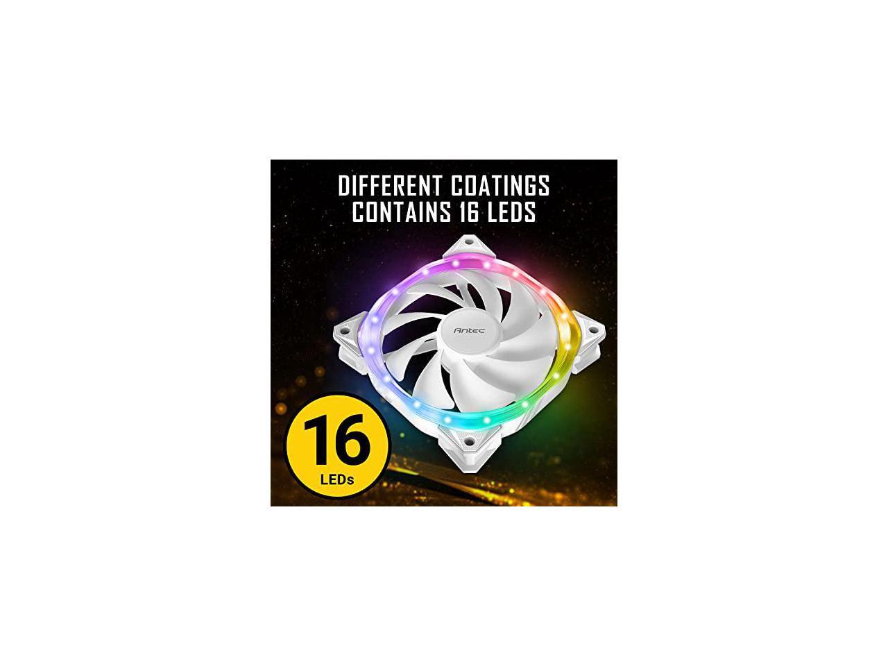 Antec RGB Fans, PC Fans, 5V-3PIN Addressable RGB Fans, 120mm Fan with Controller, Motherboard ...