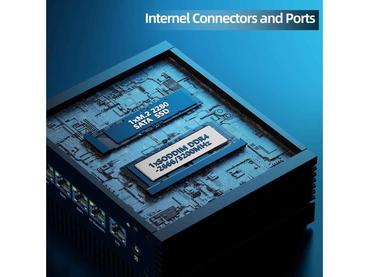 N100 mini PC home Firewall Appliance, fanless mini pc,pfsense router,4 ...