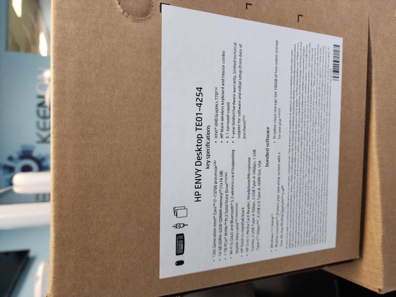 Used - Like New: HP - ENVY Desktop - Intel Core i7 - 16GB Memory - 1TB SSD - Black TE01-4254 PC ...