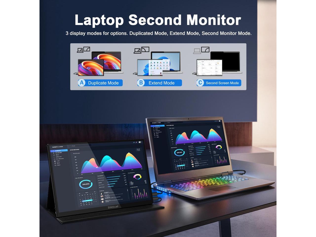 ZEUSLAP P16KT 16 Inch Touchscreen Portable Monitor 2 5K 144Hz 100 sRGB