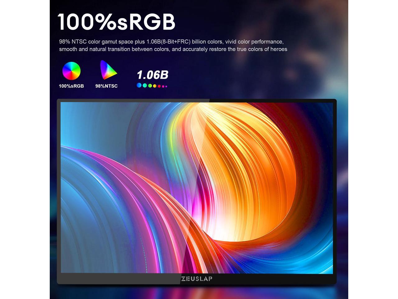 ZEUSLAP P16KT 16 Inch Touchscreen Portable Monitor 2 5K 144Hz 100 sRGB