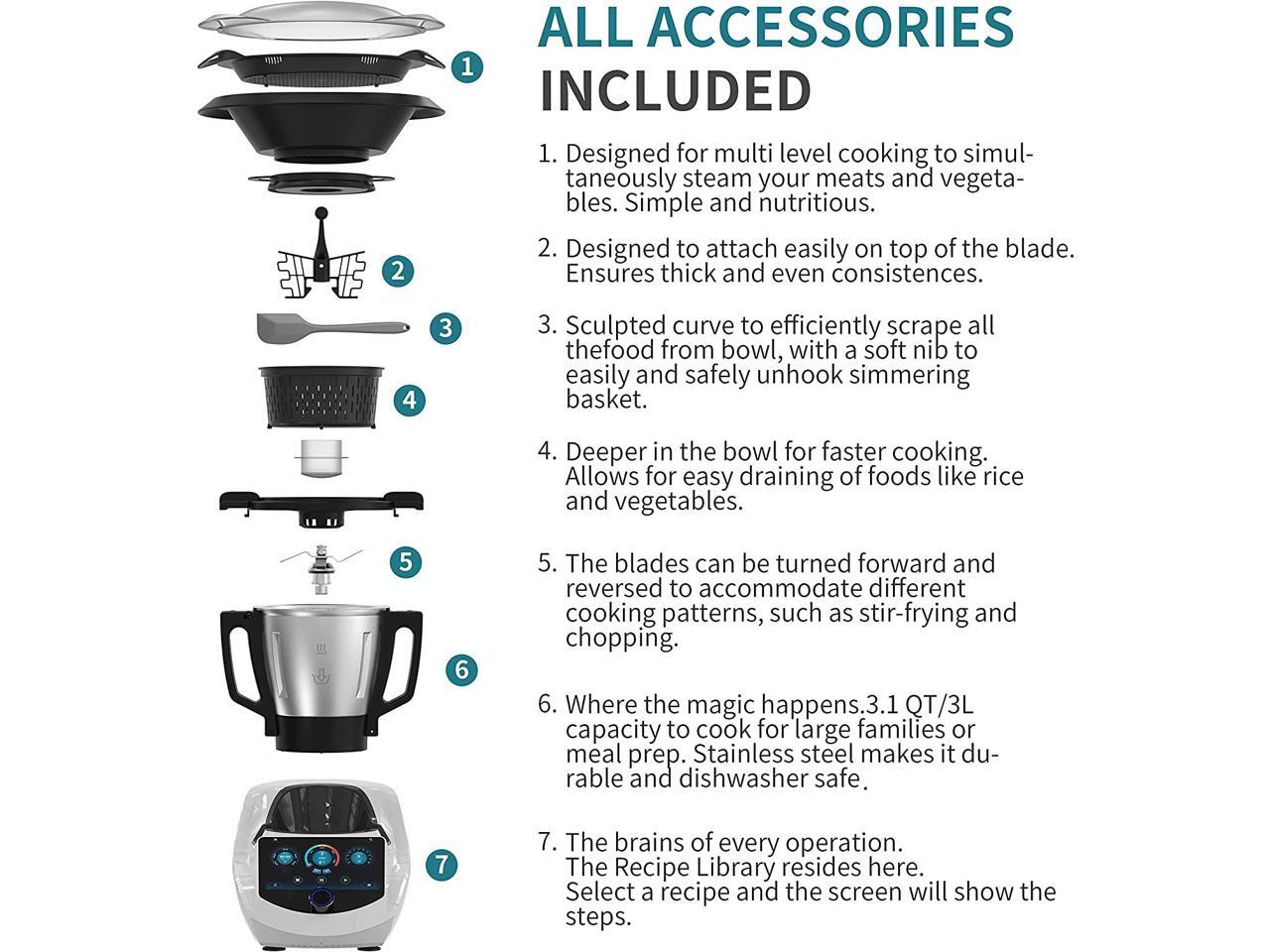 ChefRobot Kitchen Food Processor Robot Smart All-In-One Cooker,Chopper ...