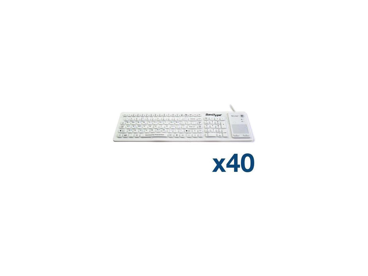 Case of (40) KBSTFC103STi-W - SaniType "Flex Touch" Full-size Flexible ...