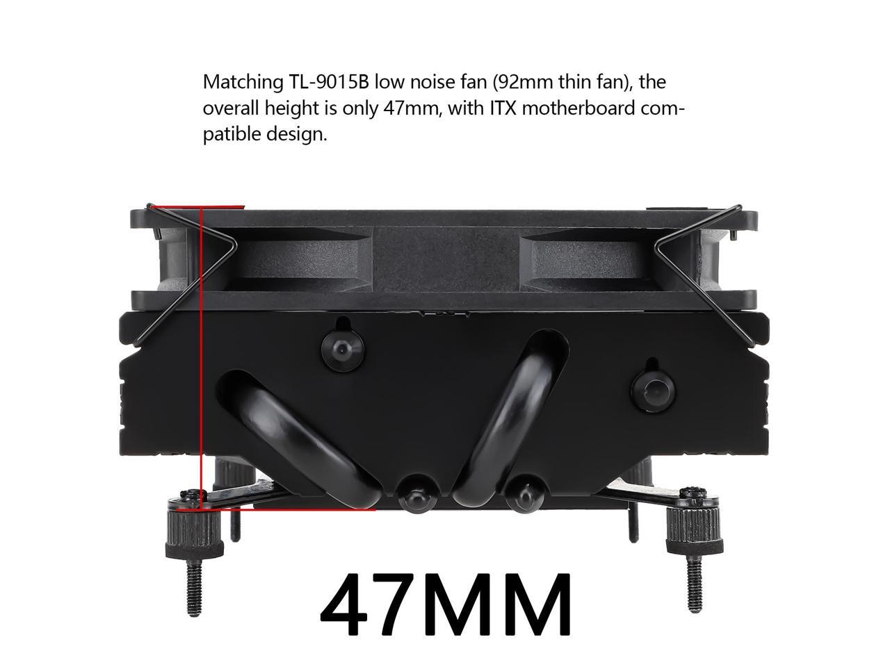 Thermalright AXP90 X47 Black Low Profile CPU Cooler with Quite 92mm ...