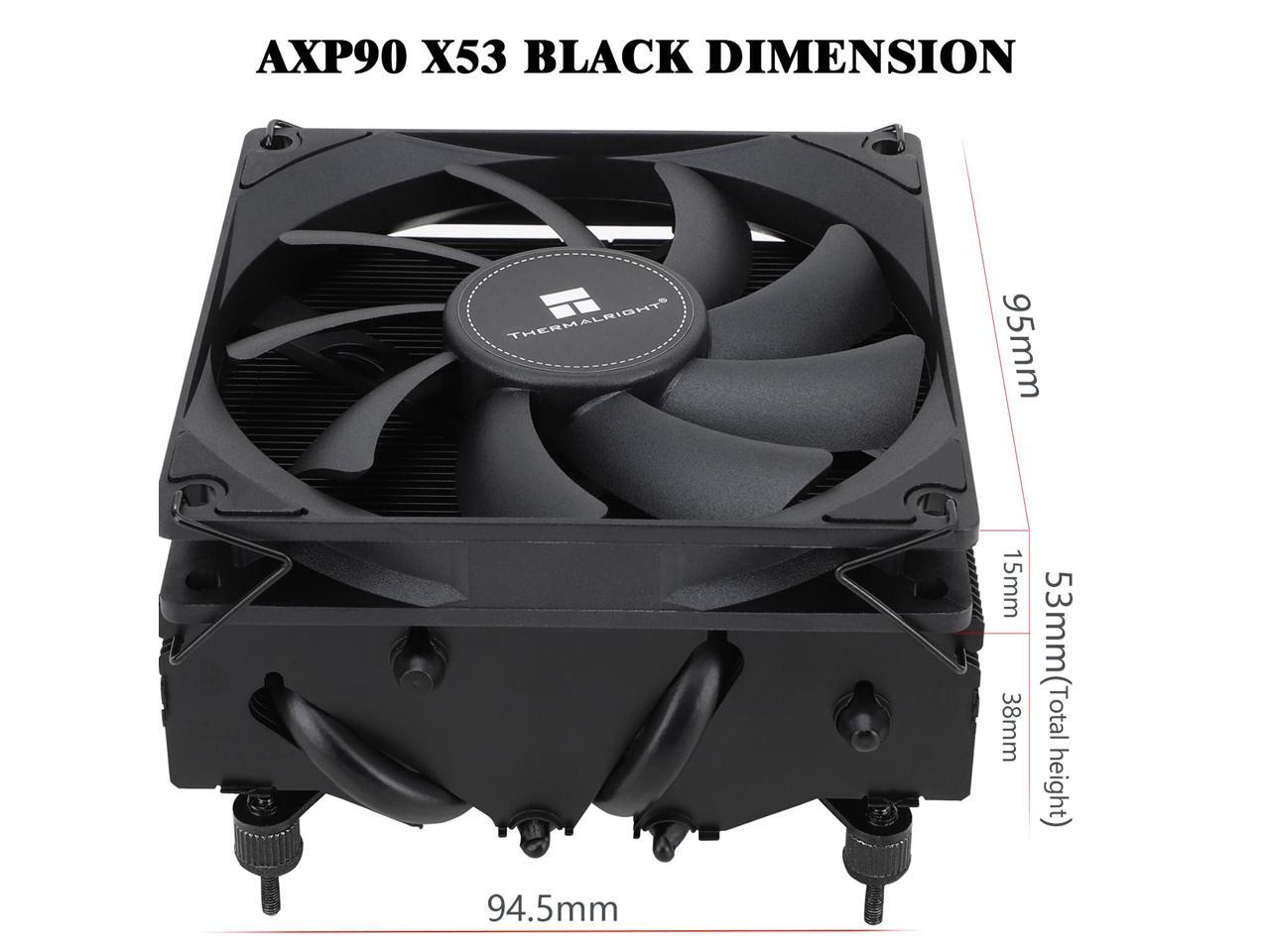 Thermalright AXP90 X53 Black Low Profile CPU Cooler with Quite 92mm ...