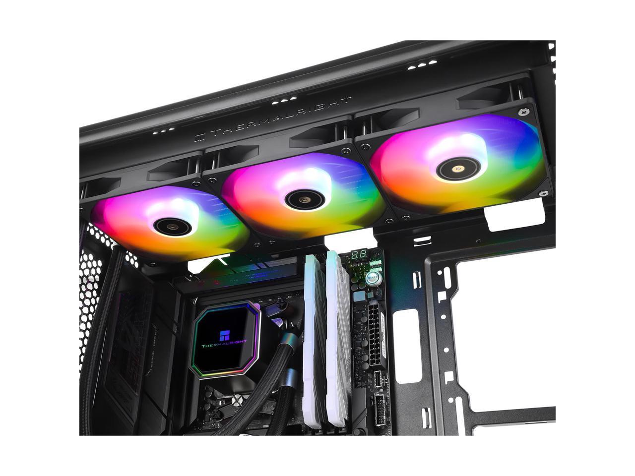 Thermalright Frozen Prism 360 Black ARGB AIO Water Cooler,Liquid CPU Cooler, 3×120mm PWM Fans ...