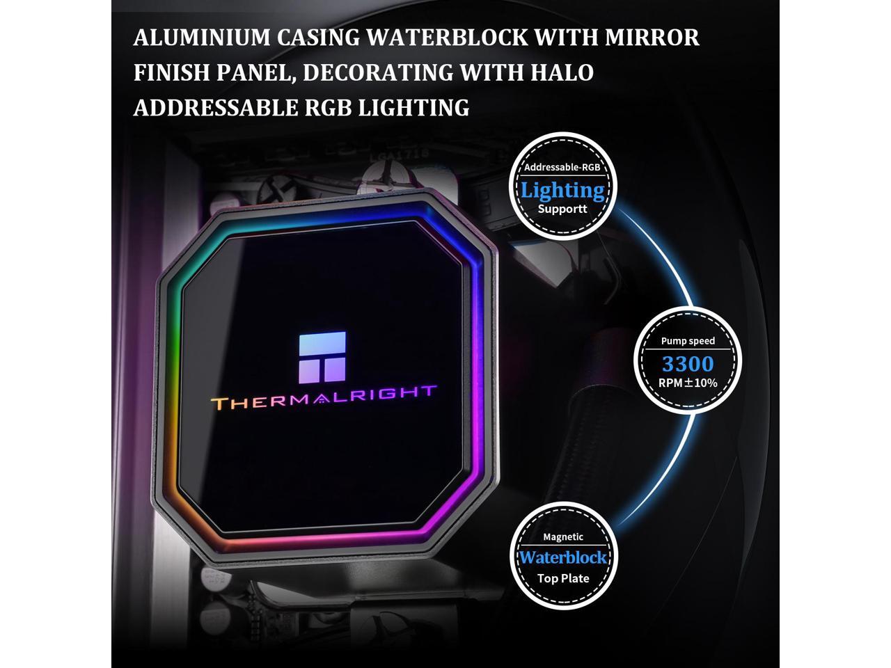 Thermalright Frozen Prism 240 Black ARGB Liquid CPU Water Cooler With ...