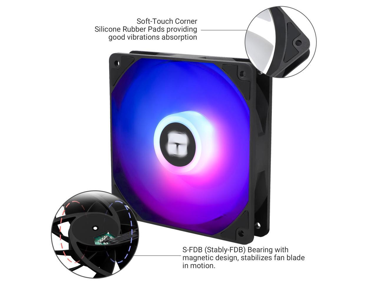 Thermalright TL-C12C-S X3 CPU Fan 120mm ARGB Case Cooler Fan, 4pin PWM ...