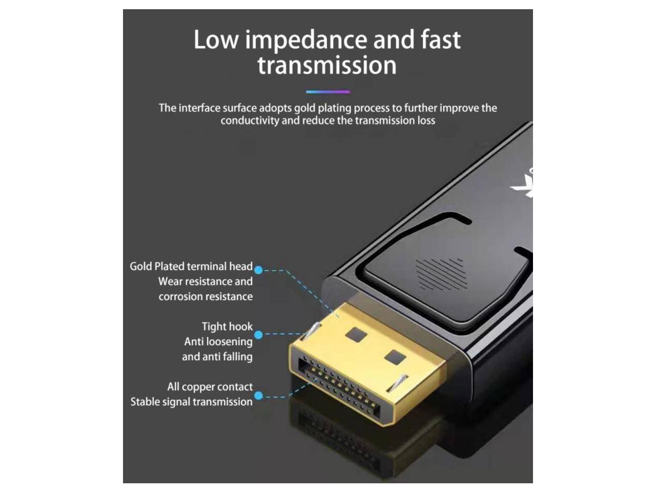 2-Pack 4K DisplayPort to HDMI Adapter,AUBEAMTO Display Port DP to HDMI ...