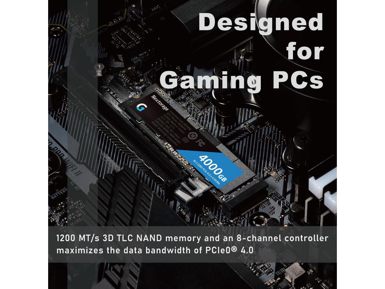 Nextorage Japan 2TB NVMe M.2 2280 PCIe Gen.4 Internal SSD Read Speed up to 7300MB/s Write Speed ...