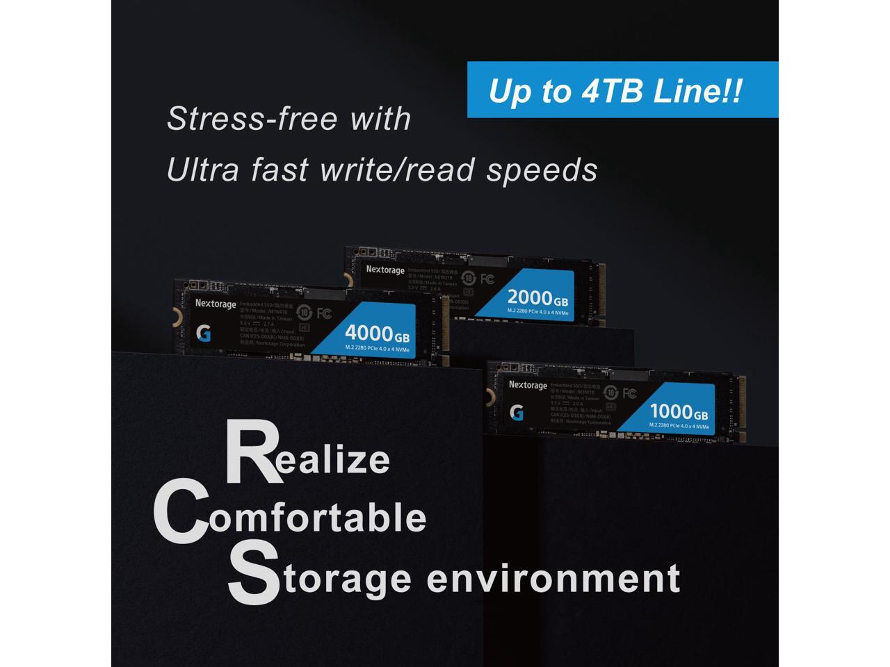 Nextorage Japan 4TB NVMe M.2 2280 PCIe Gen.4 Internal SSD - New G-Series | Read Speed: up to ...