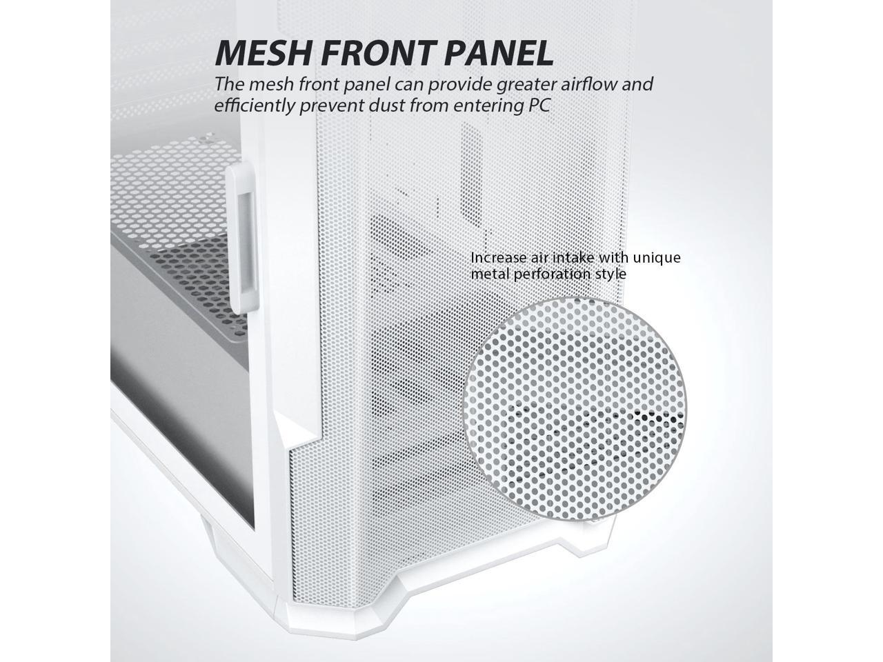 Vetroo M03 Compact Computer Case Micro ATX Mini ITX White Gaming PC ...