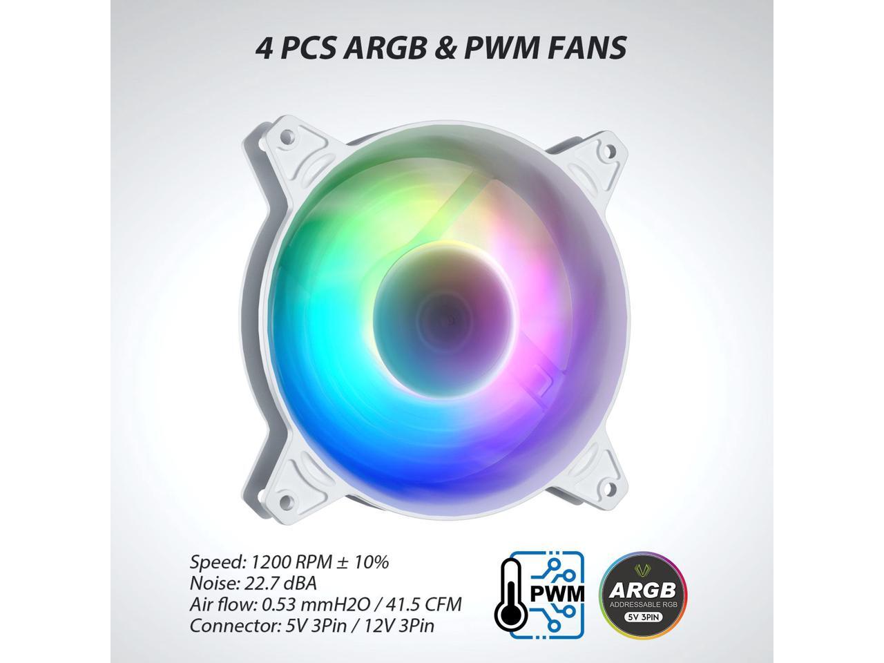 Vetroo M03 White Compact Computer Case Micro ATX Mini ITX Pink Gaming ...