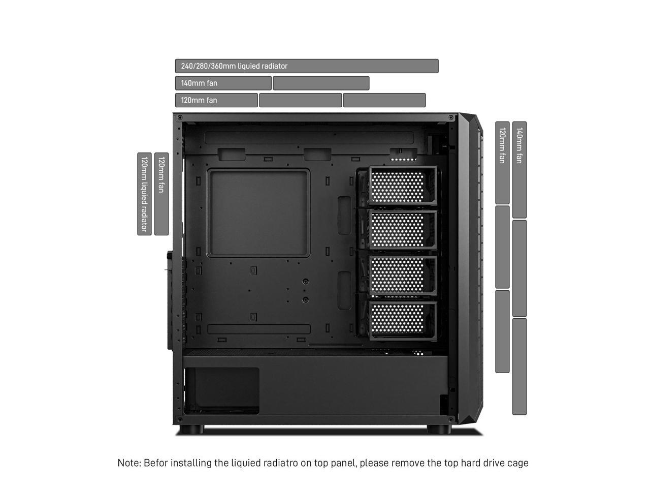 DARKROCK Classico Storage Master Case ATX Computer Case Mid Tower with ...