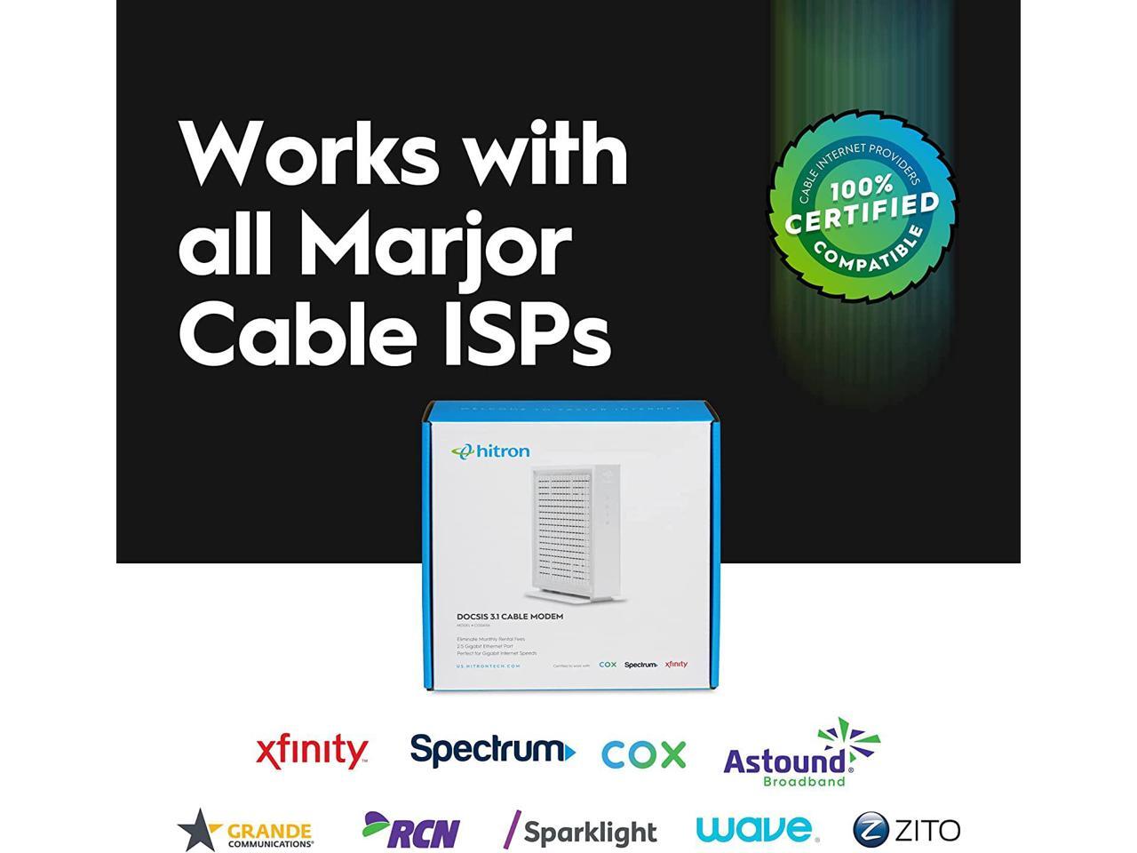 Hitron CODA56 Multi-Gigabit DOCSIS 3.1 Modem | Pairs with Any WiFi ...