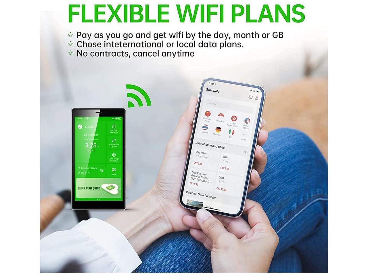 GlocalMe G4 Pro 4G LTE Mobile Hotspot Router, with US 8GB & Global 1 ...