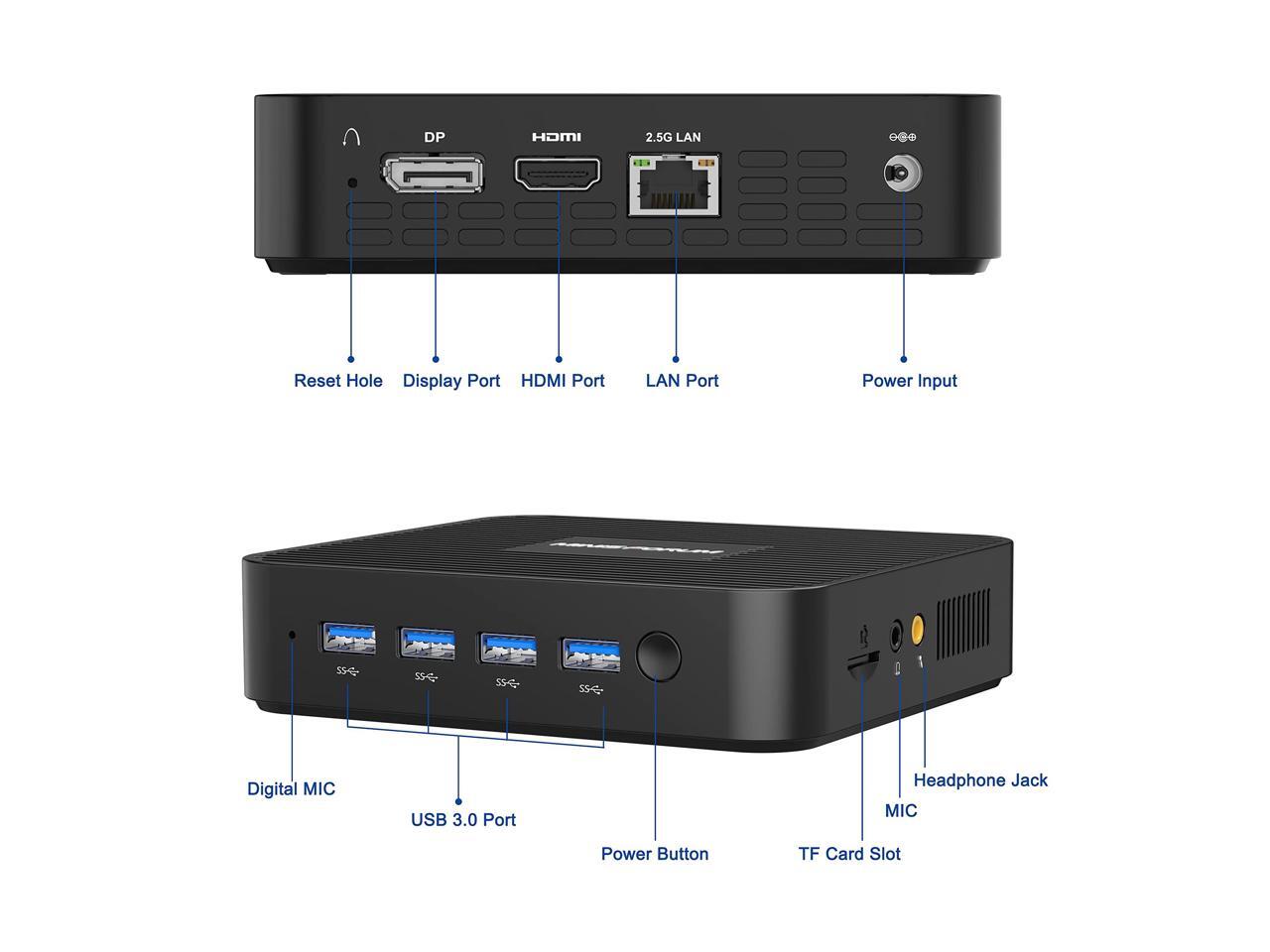 Mini PC Windows 11 GK41 Mini Desktop Computers 8GB DDR4 256GB SSD Intel ...