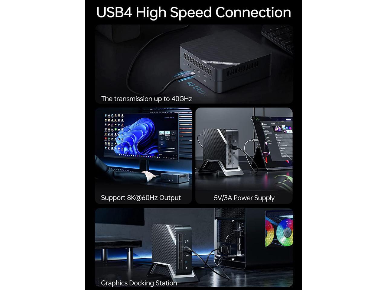 MINISFORUM Venus Series UM773 Lite Mini PC Windows 11 Pro AMD Ryzen 7 ...