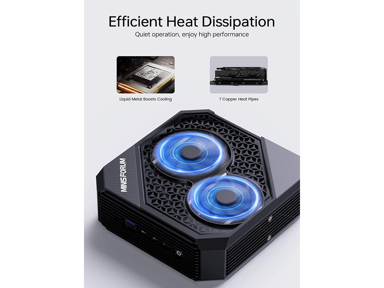 MINISFORUM Neptune HX99G Mini PC Windows 11 Pro AMD Ryzen 9 6900HX 32GB ...