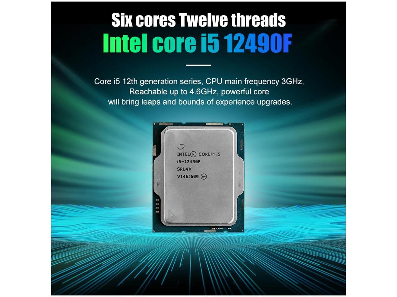Intel Core i5-12490F Alder Lake Desktop Processor Game Special Edition i5 12th Gen, 6 Cores up ...