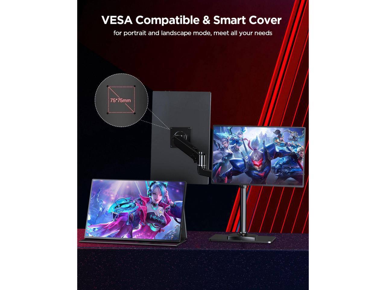 UPERFECT 16" Portable Monitor 2K 144HZ HDR FreeSync Portable Gaming ...