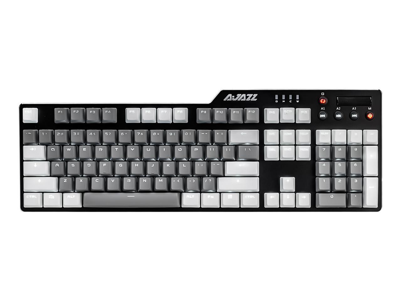 AJAZZ AK35i Mechanical Gaming Keyboard, 104 Keys with 6 Multimedia Keys ...