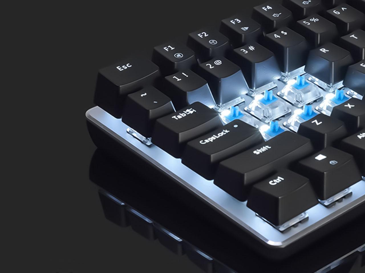 AJAZZ AK33 Mechanical Gaming Keyboard Wired,White Lighting Modes,82 ...