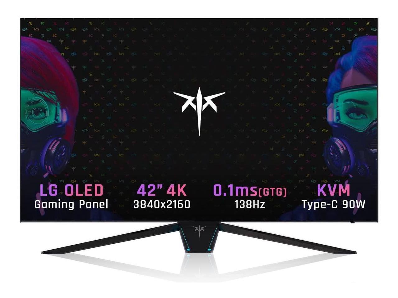 KTC 42 Inch 4K OLED Gaming Monitor, 3840x2160 UHD White Monitor, 138Hz ...