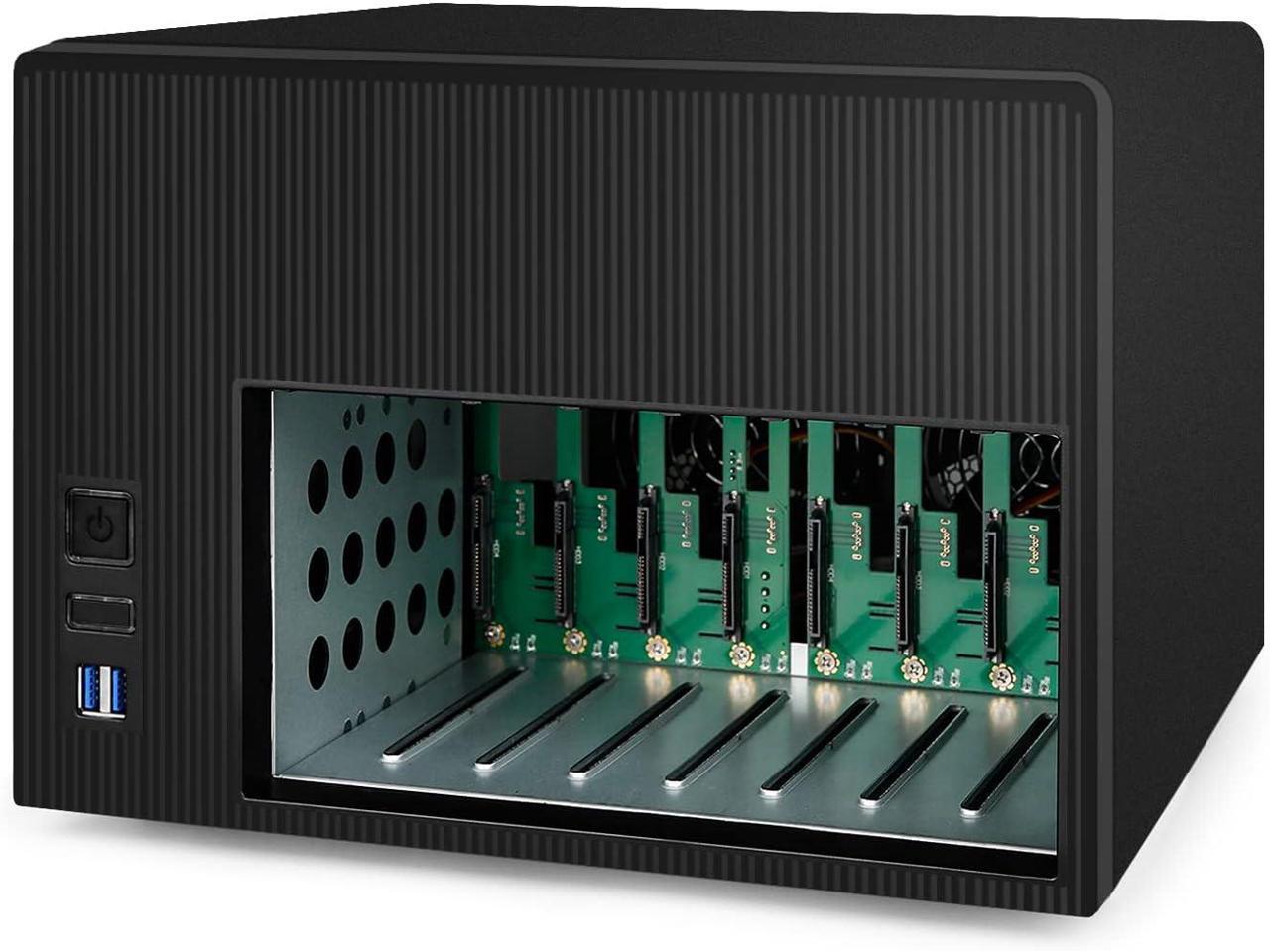 AUDHEID K7 8 Bay NAS Case, Computer Enclosures Compatible Micro-ATX ...