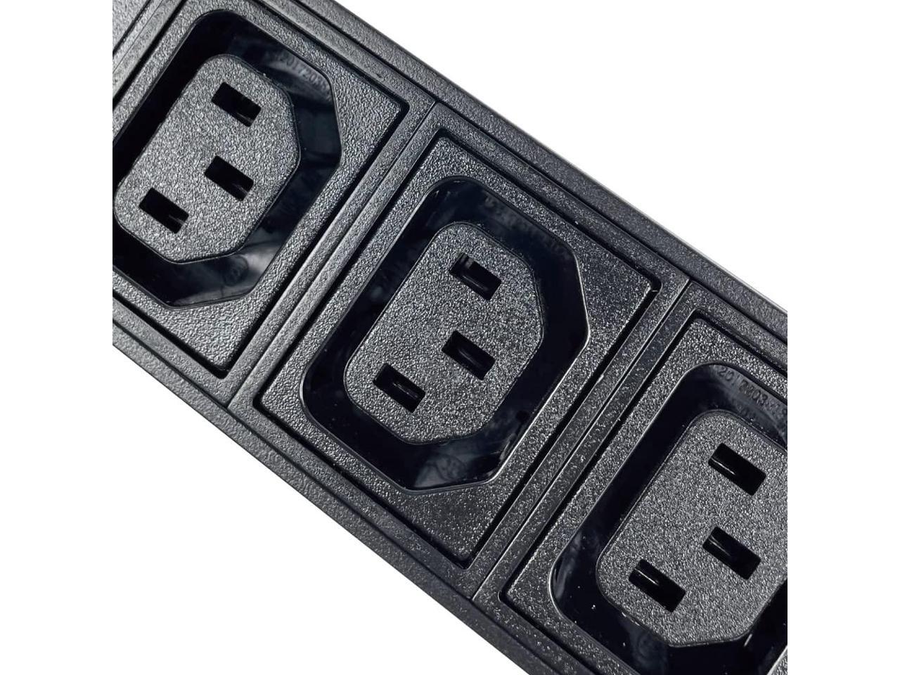 Metered-Breaker-Surge Protection PDU, 240V, L6-30P, 30A, 7200watts, (4 ...