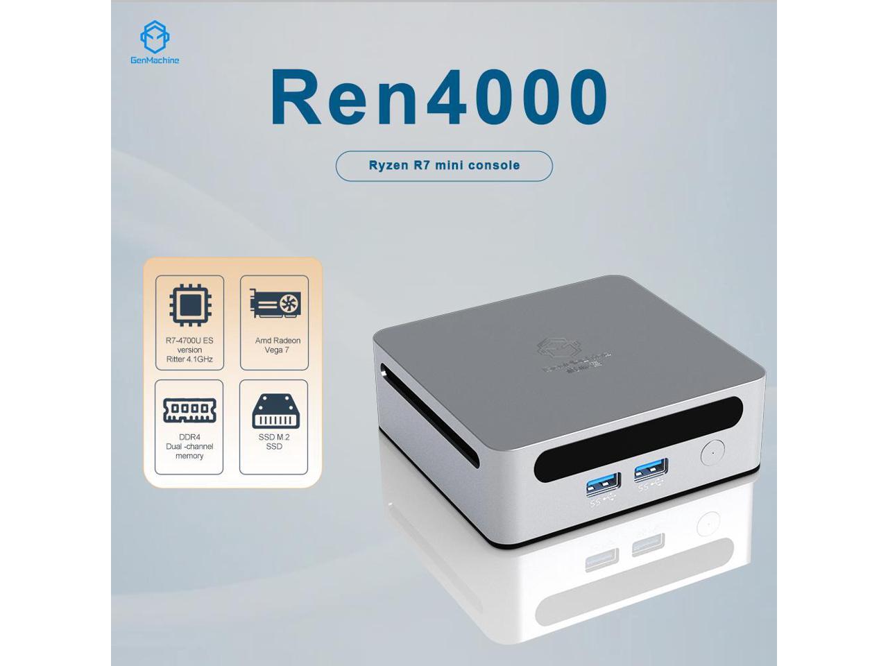 GenMachine Mini PC AMD Ryzen 7 4700U,16GB RAM 1TB M.2 NVMe SSD,AMD ...