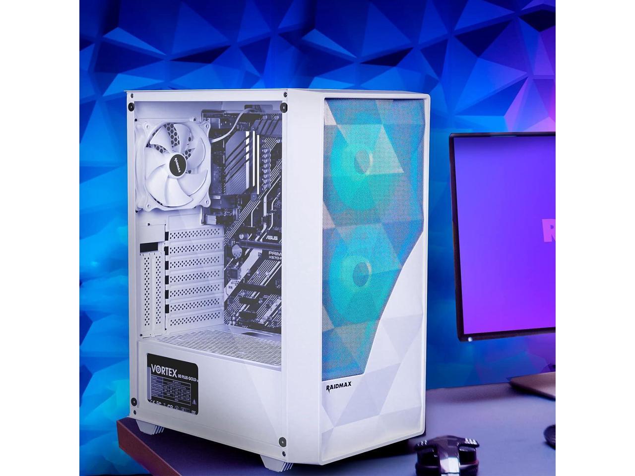 Raidmax MESHIAN X902 PC Case, Mid-Tower Gaming PC Case with Diamond ...