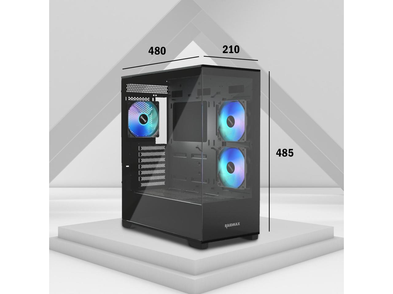 Raidmax Infinita i801 Tempered Glass Aqua View Case - Corner Structure ...