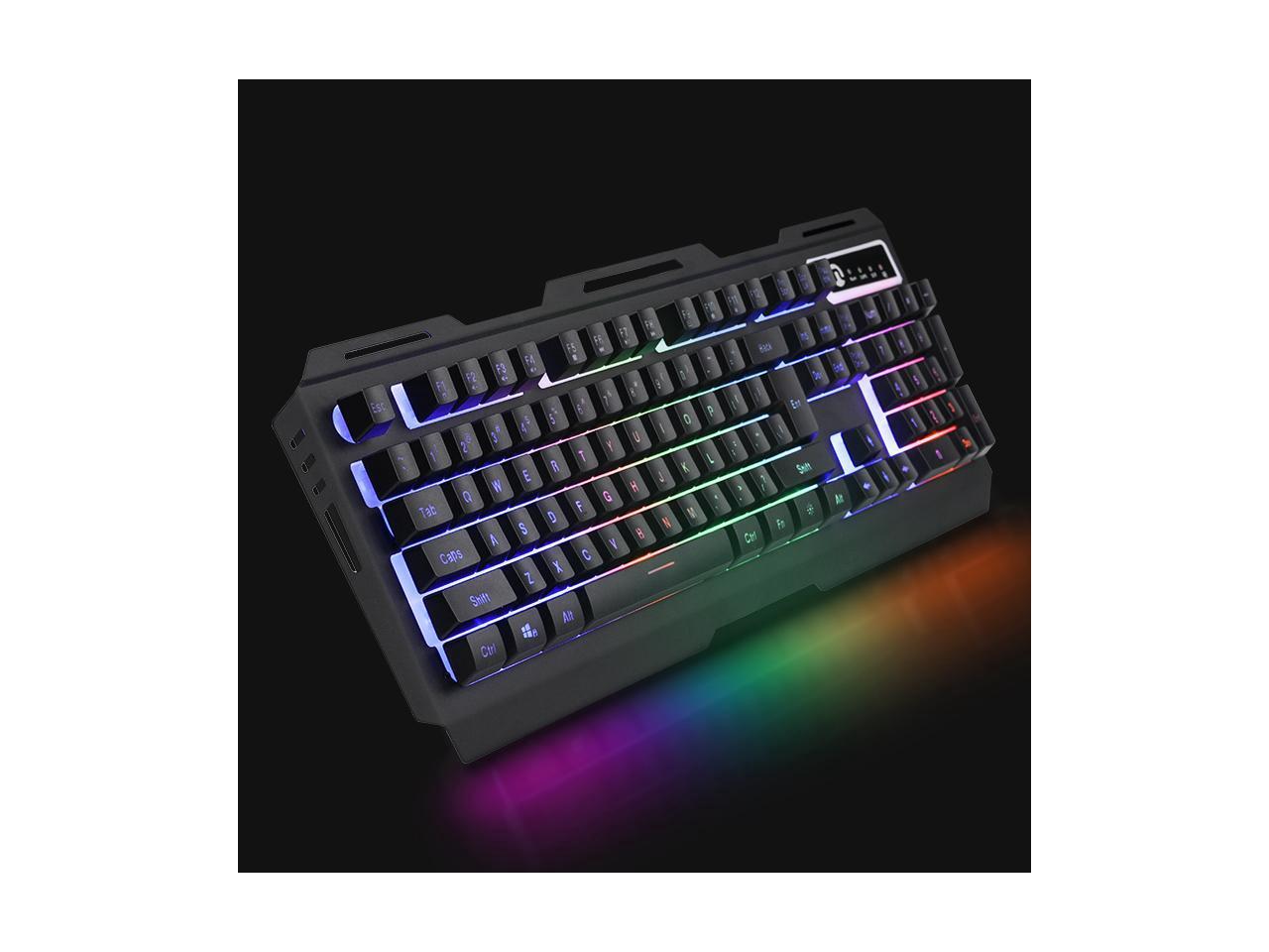 Ningmei HK11 Silver Wired Rgb Pc Gaming Keyboard 104 Key Quiet Low ...
