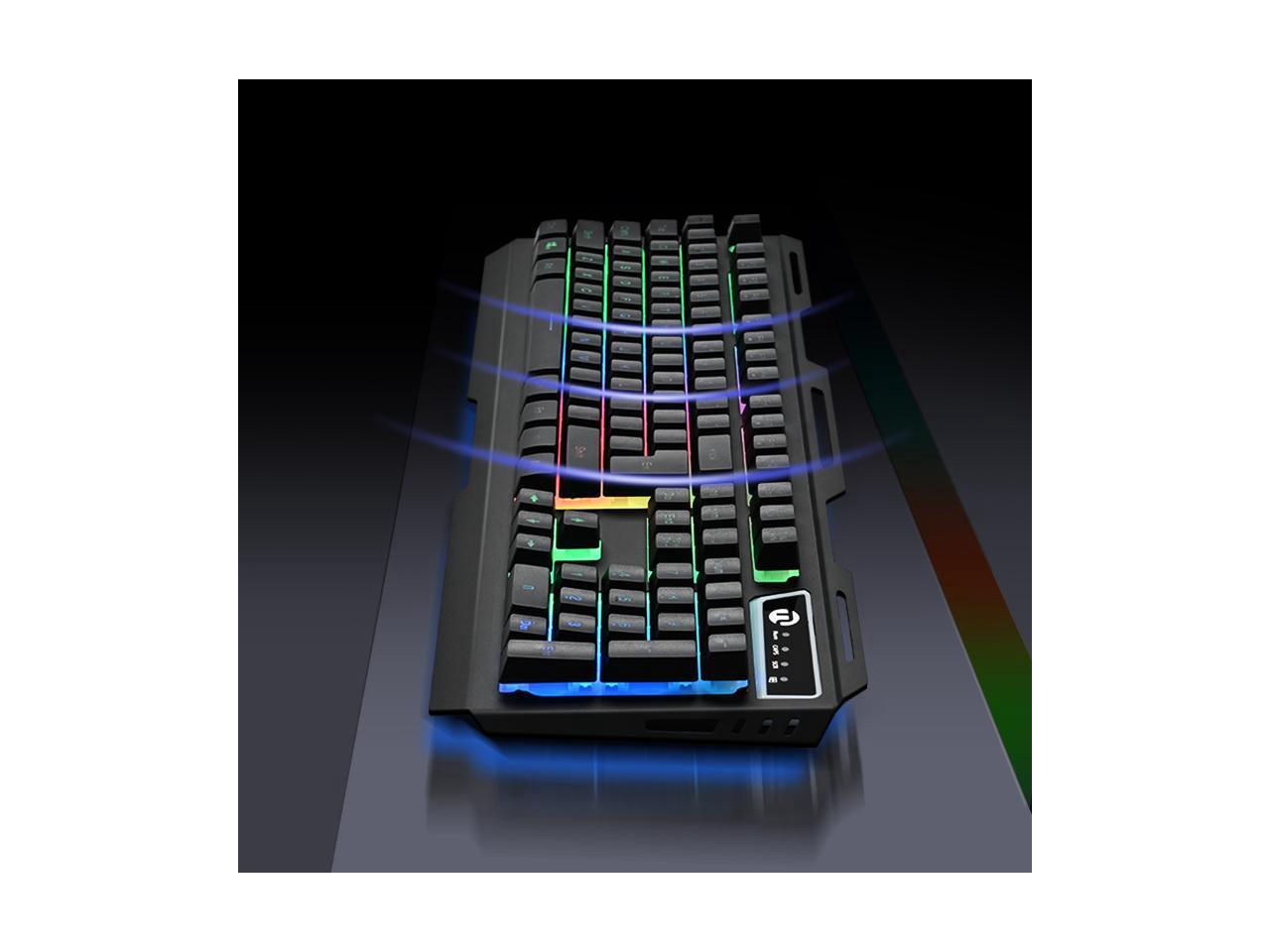 Ningmei HK11 Silver Wired Rgb Pc Gaming Keyboard 104 Key Quiet Low ...