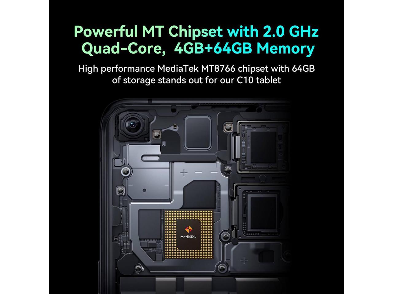 FOXXD C10 Tablet - 10.1" HD Display, 8MP Cameras, 4GB RAM, 64GB Storage ...