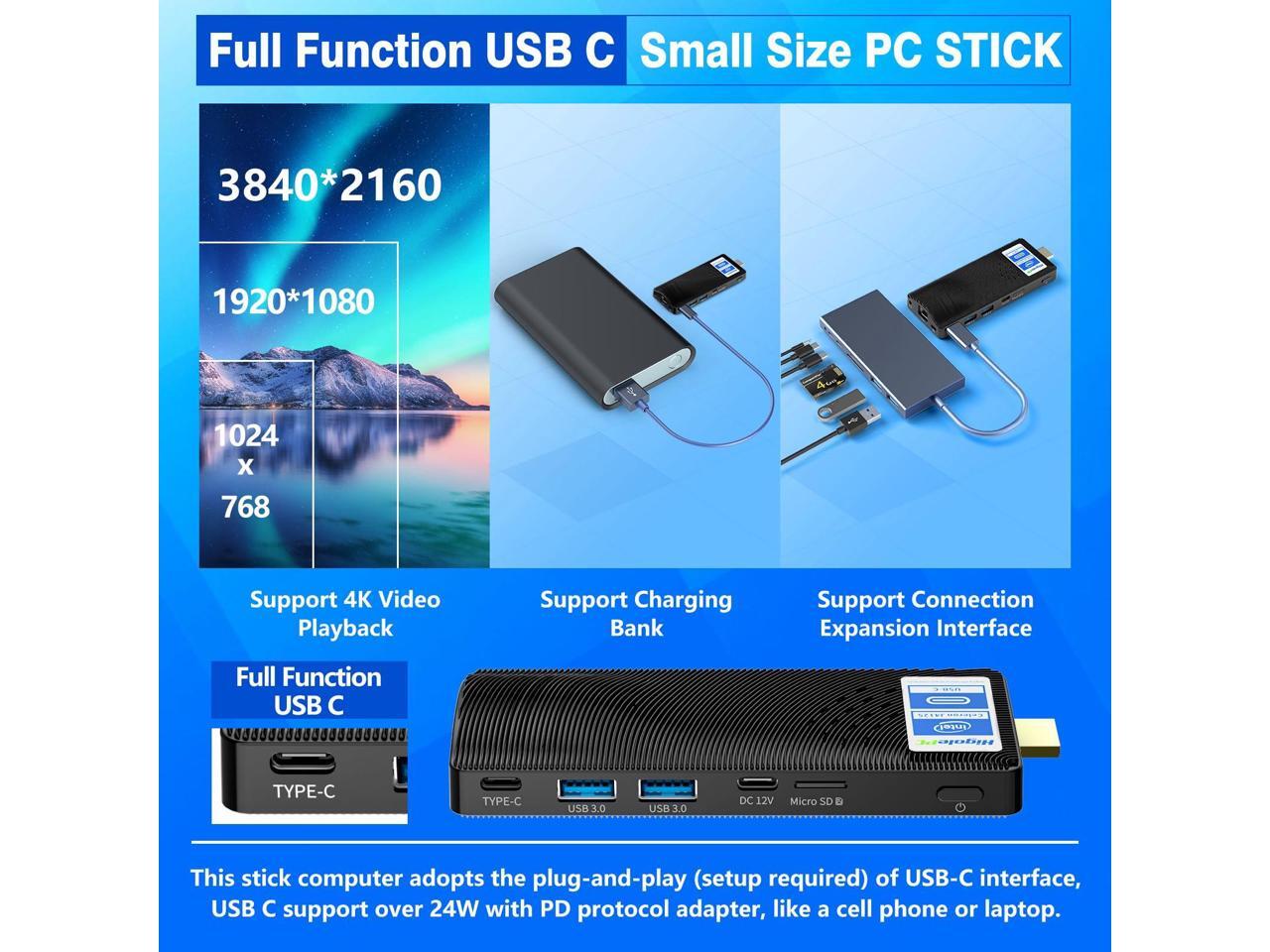 HIGOLEPC Mini PC - Intel Celeron J4125, Windows 11 Pro, 8GB/128GB, USB ...