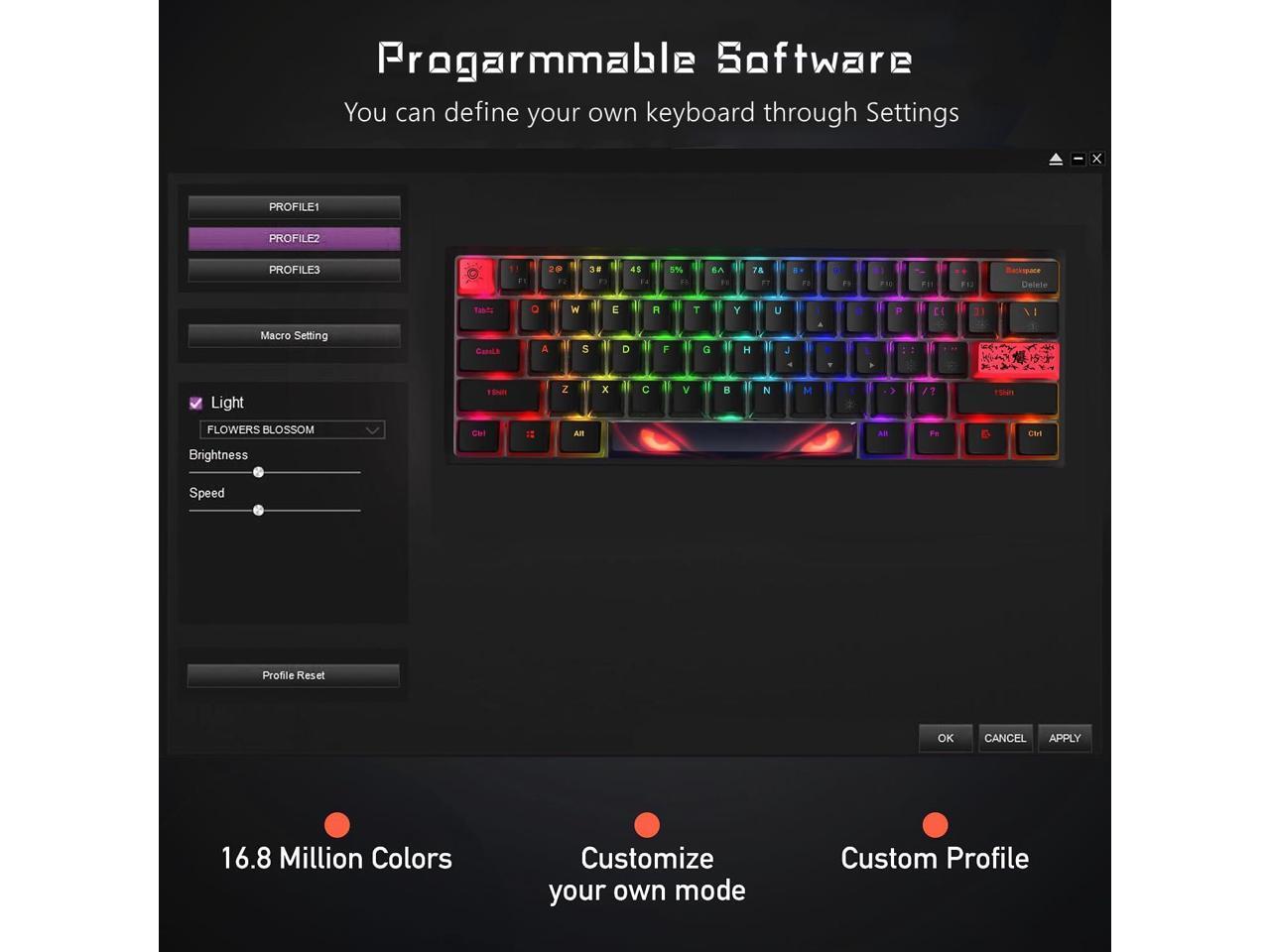 Womier 60% Mechanical Keyboard Hot-Swappable Ultra-Compact RGB Gaming ...