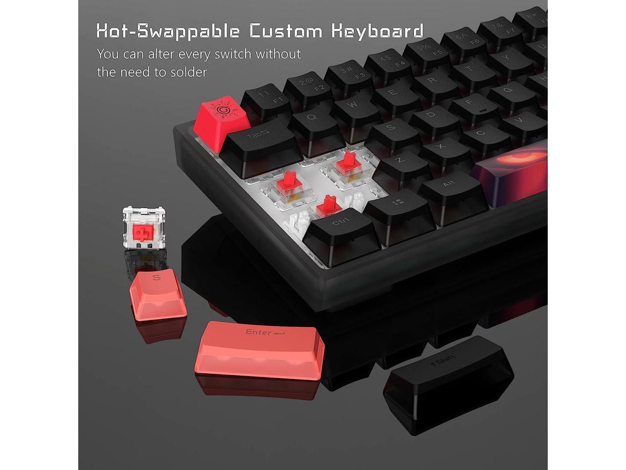Womier WK61 Hot-Swappable RGB Mechanical Keyboard (4 Colors) - Newegg.com