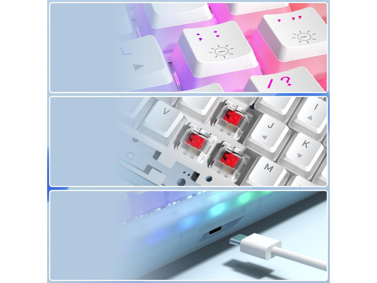 Womier WK61 Hot-Swappable RGB Mechanical Keyboard (4 Colors) Blue ...