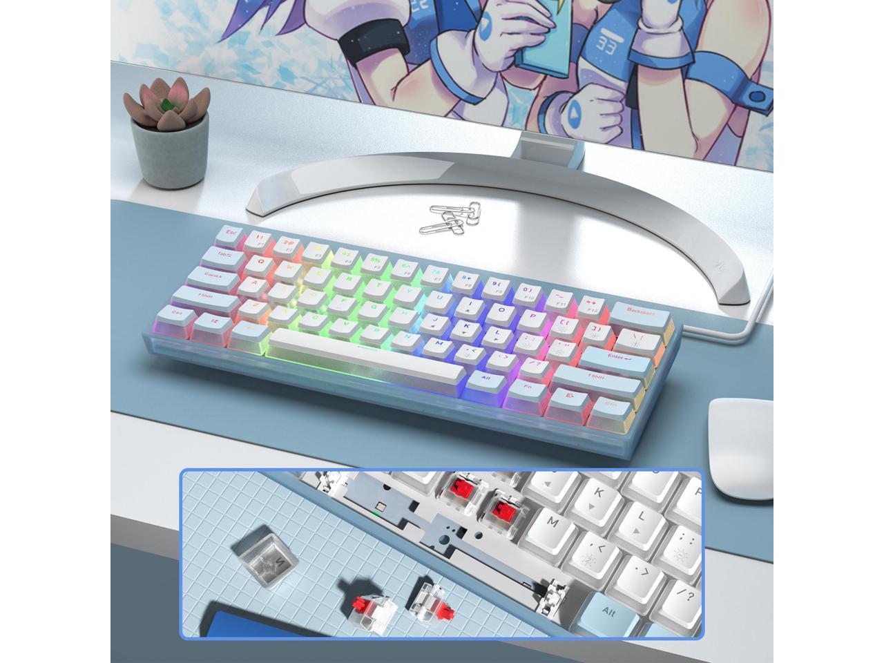 Womier WK61 Hot-Swappable RGB Mechanical Keyboard (4 Colors) Blue ...