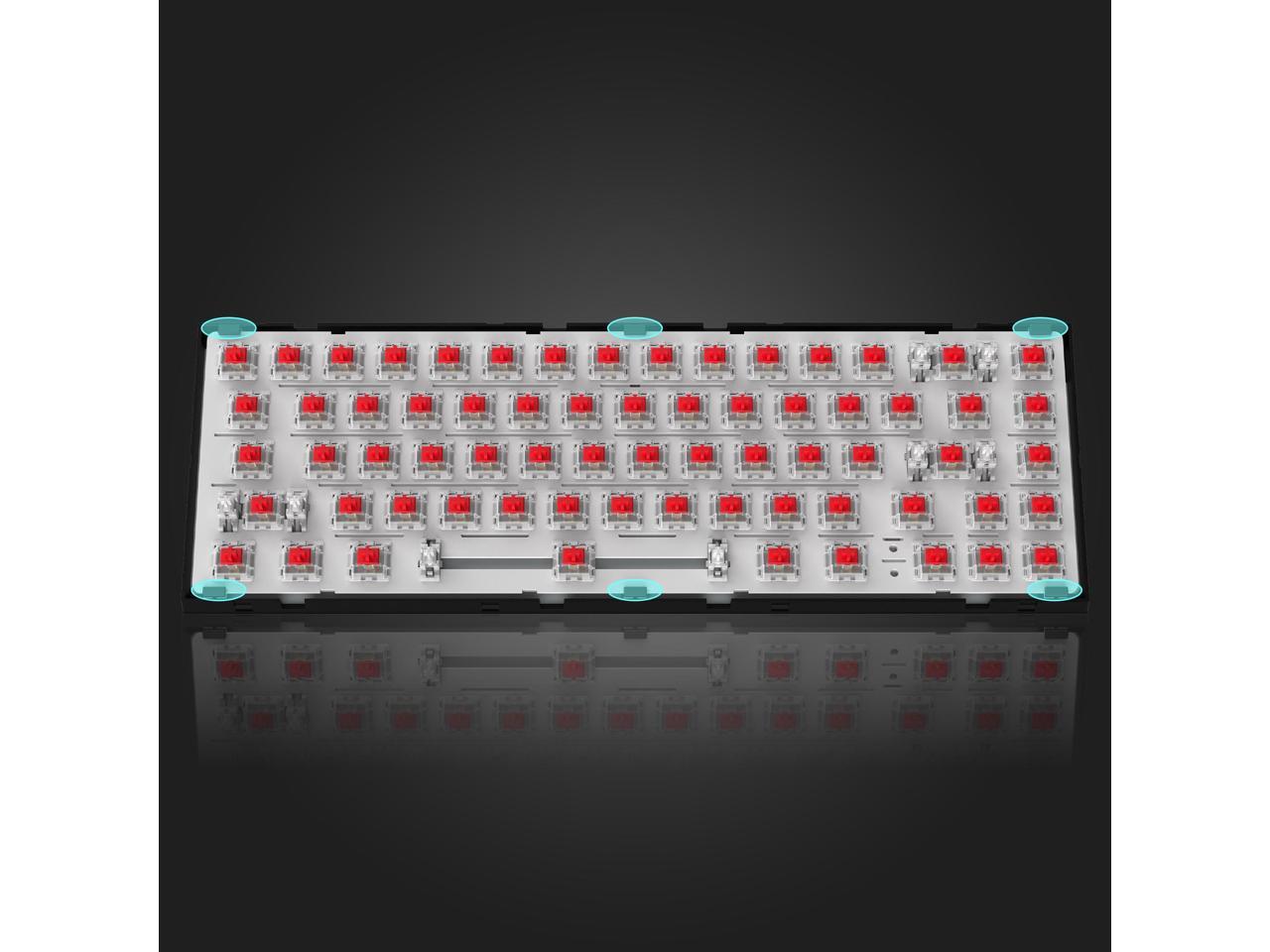 60% Percent Keyboard, Wired Mechanical Gaming Keyboard Gasket Mounted ...