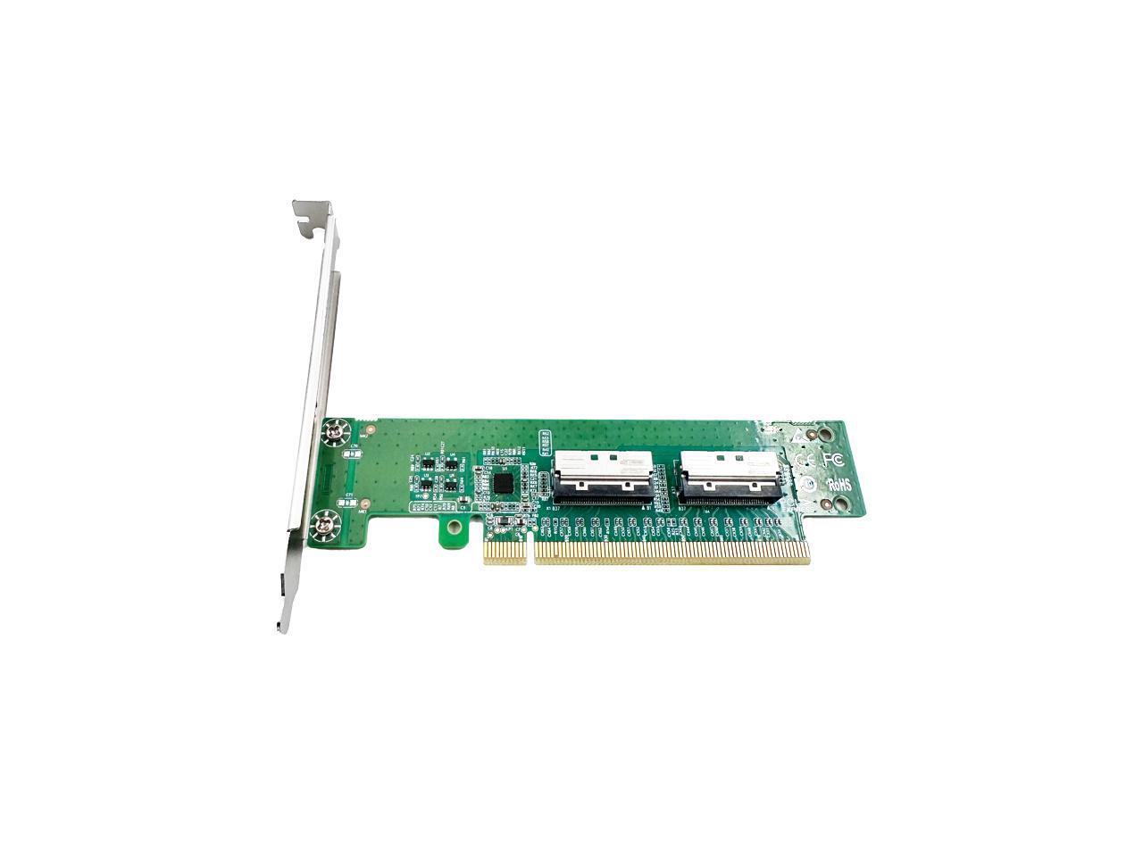 Shinreal XIC PE5160-4IL PCI Express x16 to Two MCIO 8I Adapter - Newegg.com
