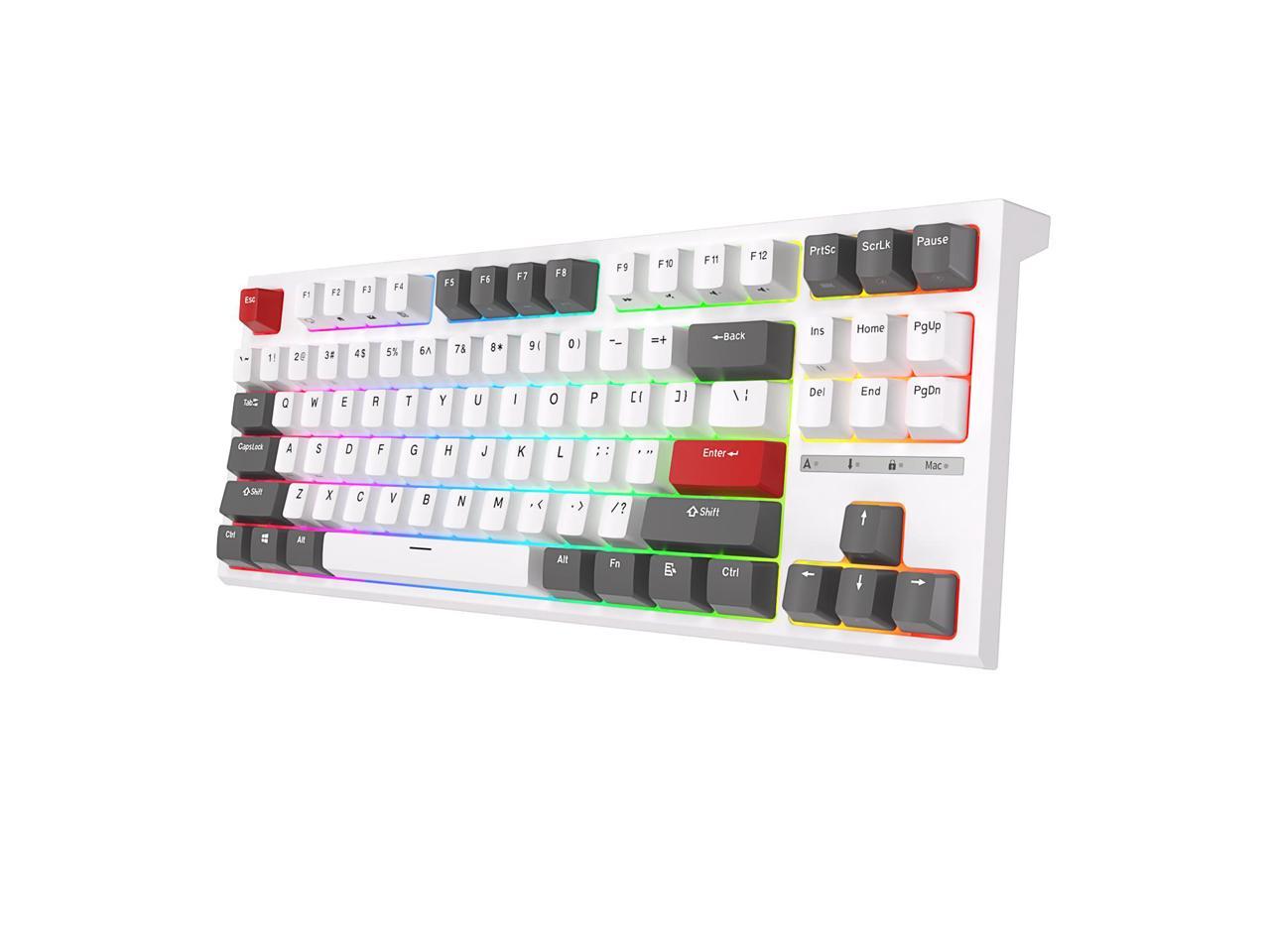 RK ROYAL KLUDGE R87 Wired Mechanical Keyboard 87 Key RGB Backlit Hot ...