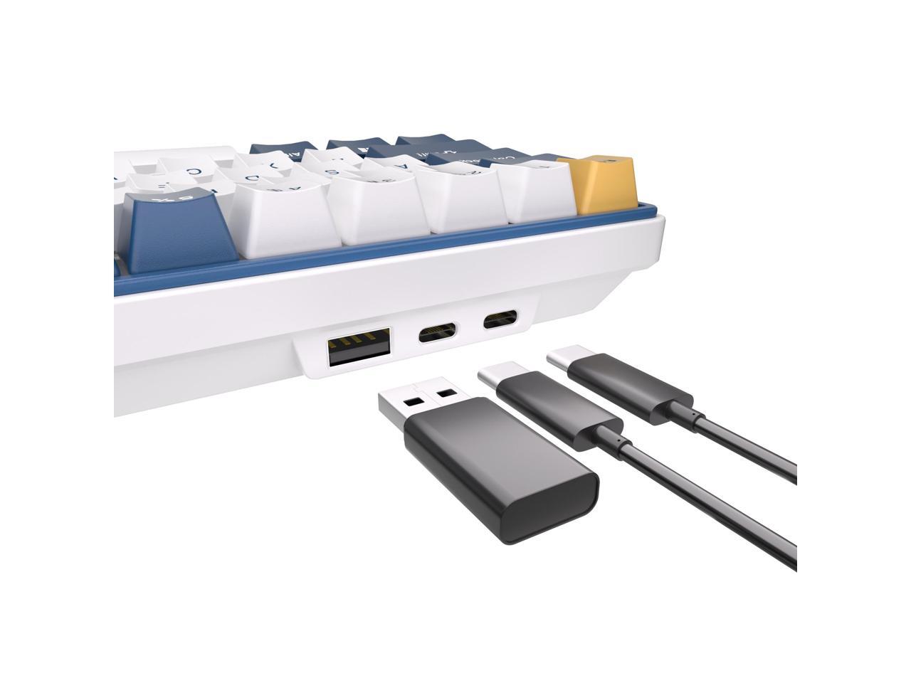 RK ROYAL KLUDGE RK61 Plus 2.4G Wireless Bluetooth Mechanical Keyboard ...