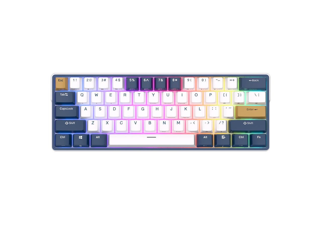 RK ROYAL KLUDGE RK61 Plus 2.4G Wireless Bluetooth Mechanical Keyboard ...
