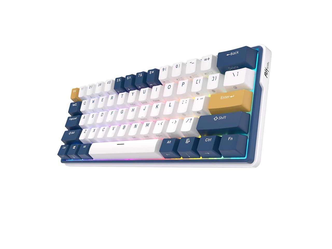 RK ROYAL KLUDGE RK61 Plus 2.4G Wireless Bluetooth Mechanical Keyboard ...